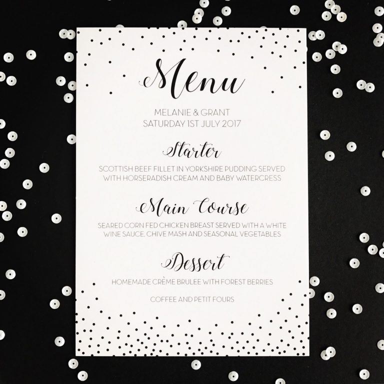 Sparkle Menus - Designed by Joe