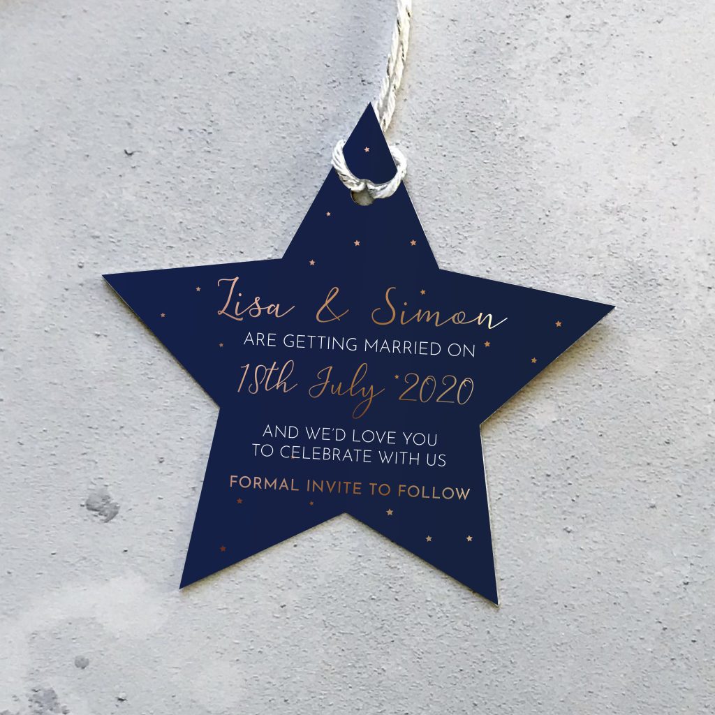 Starry Night Save The Date Hangers - Designed by Joe