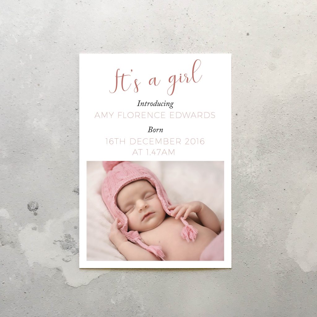 New Baby cards - Designed by Joe