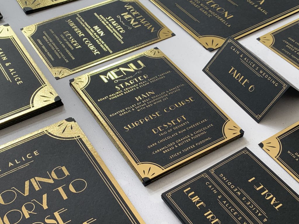 Great Gatsby Place Cards - Designed by Joe