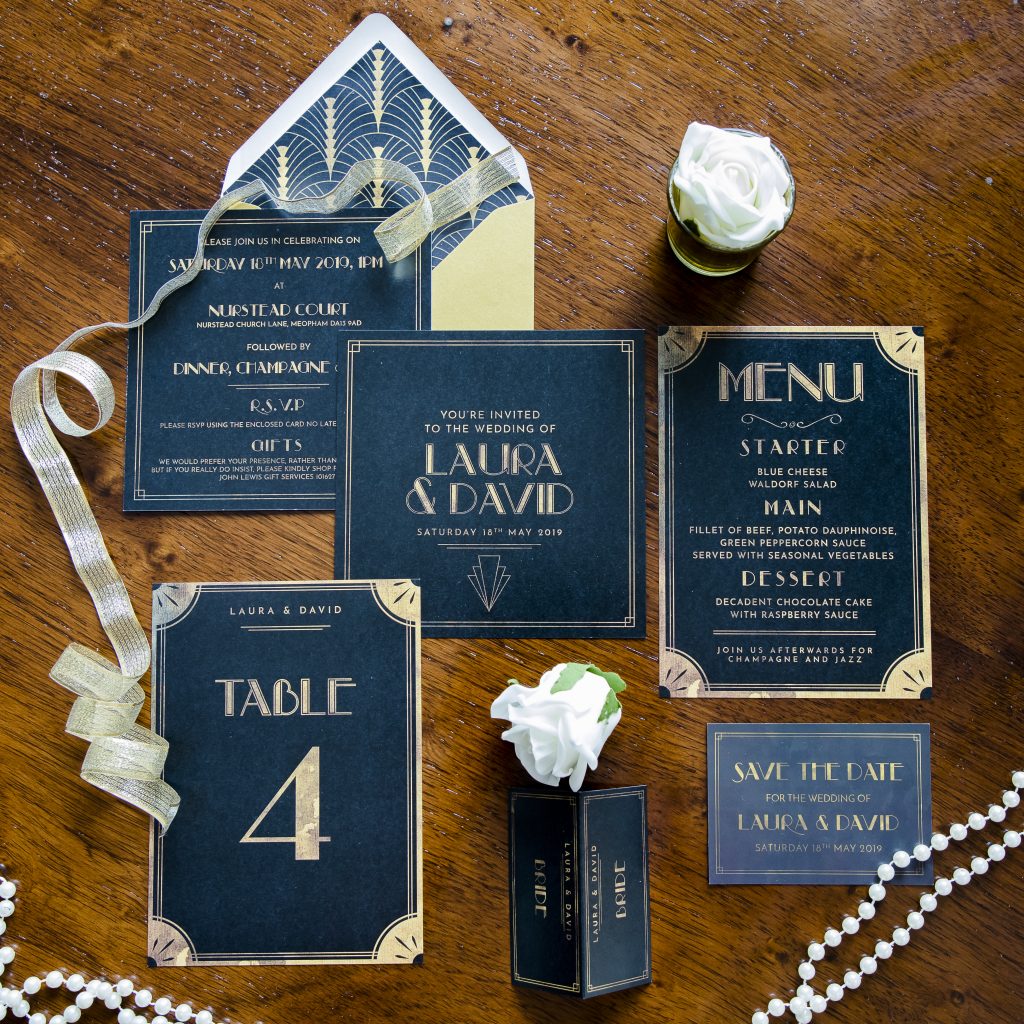 Great Gatsby Menus - Designed by Joe