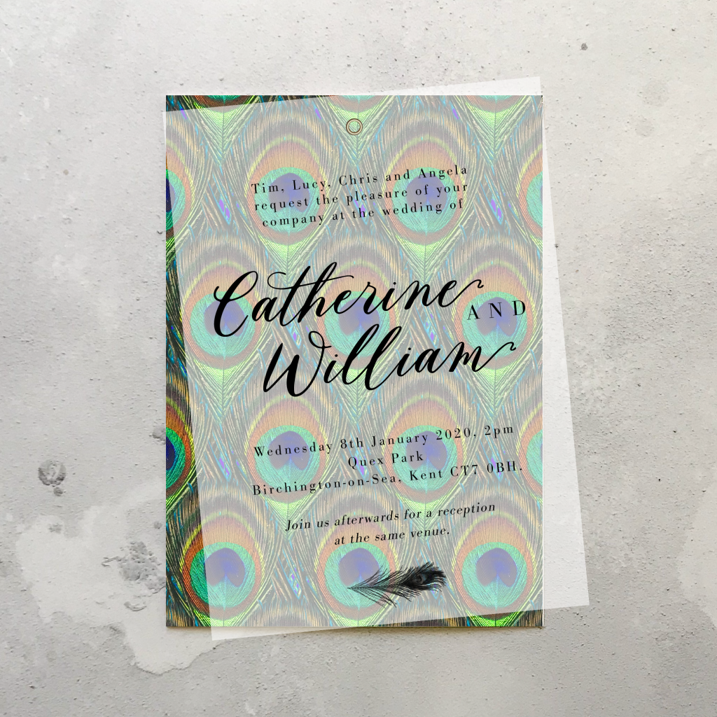 Peacock Invitations - Designed by Joe